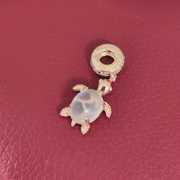 Pandora | Jewelry | Pandora Murano Glass Pink Sea Turtle Dangle Charm ...